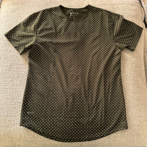 BYLT Basics | Shirts | Bylt Forrest Green With White Polka Dots Tshirt ...